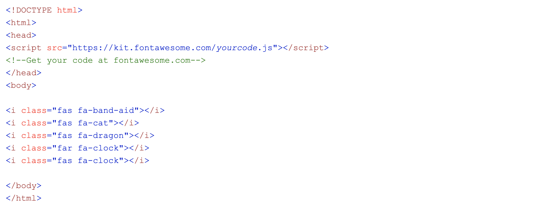 Font Awesome 5 Icons